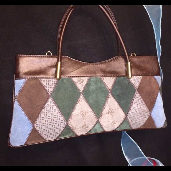 Roma | Bags | Romas Diamond Suede Patchwork Satchel | Poshmark